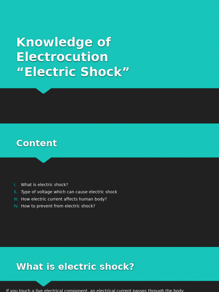 Understanding Electric Shock Risks & Prevention | PDF
