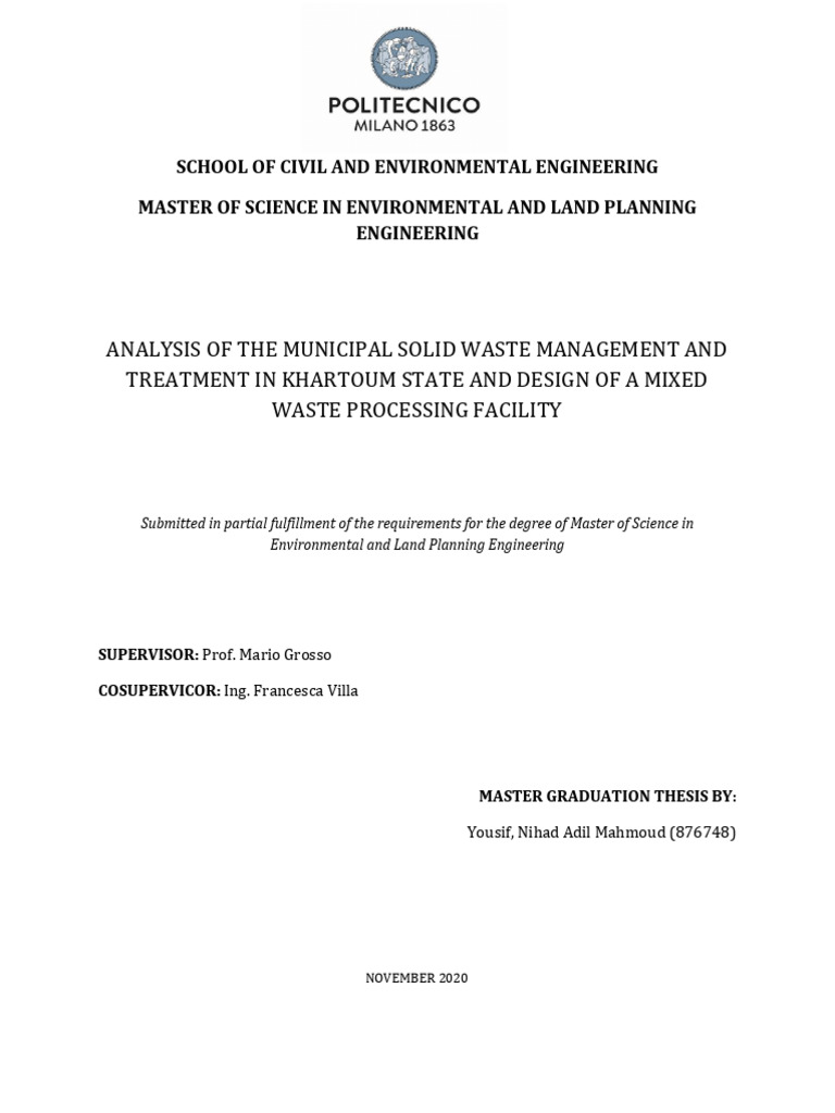 Analysis+of+the+MSW+Management+and+Treatment+in+Khartoum+State+ | PDF | Municipal Solid Waste ...