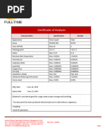 Finar HCl COA and Expiry Details | PDF | Hydrochloric Acid | Chlorine