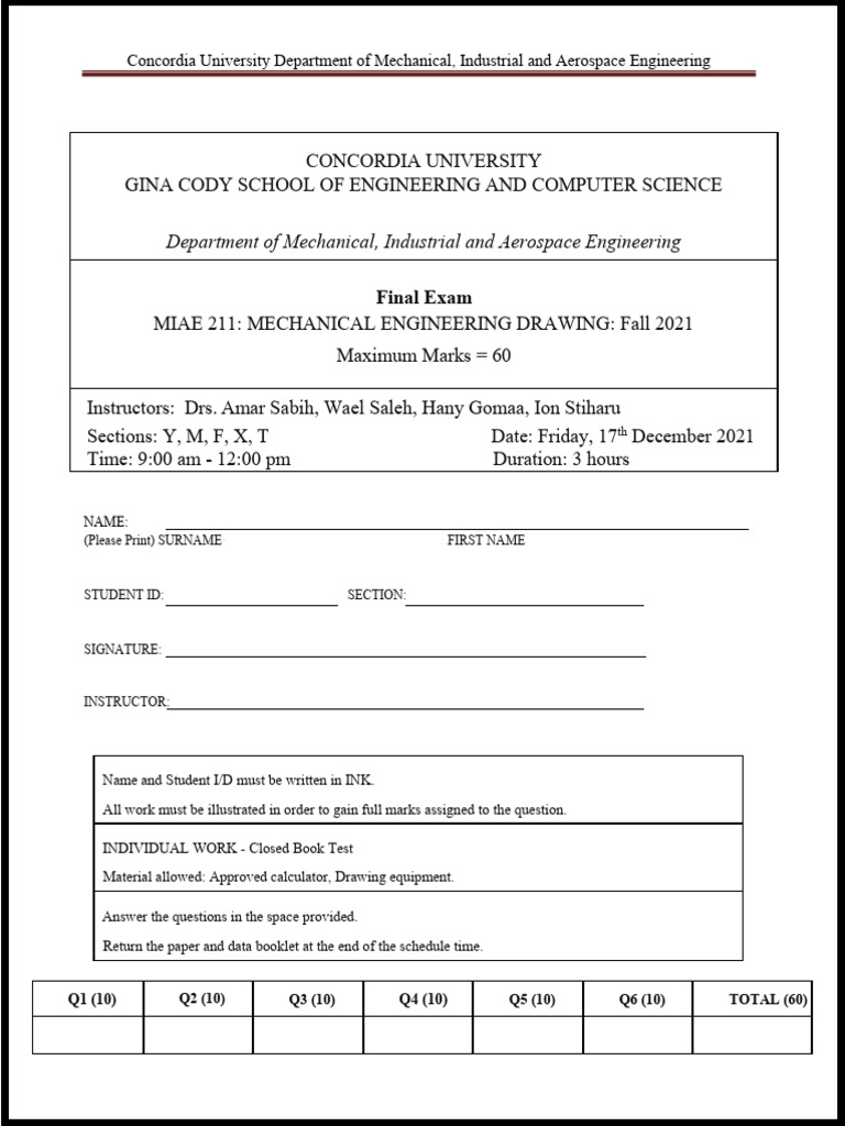 MIAE 211 - Sample FINAL EXAM SOLUTION | PDF | Recycling