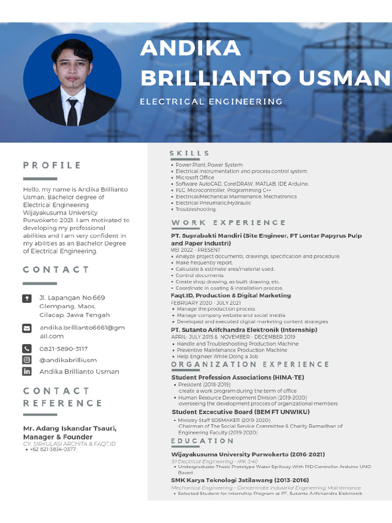 CV & BERKAS PENDUKUNG Andika Brillianto Usman | PDF