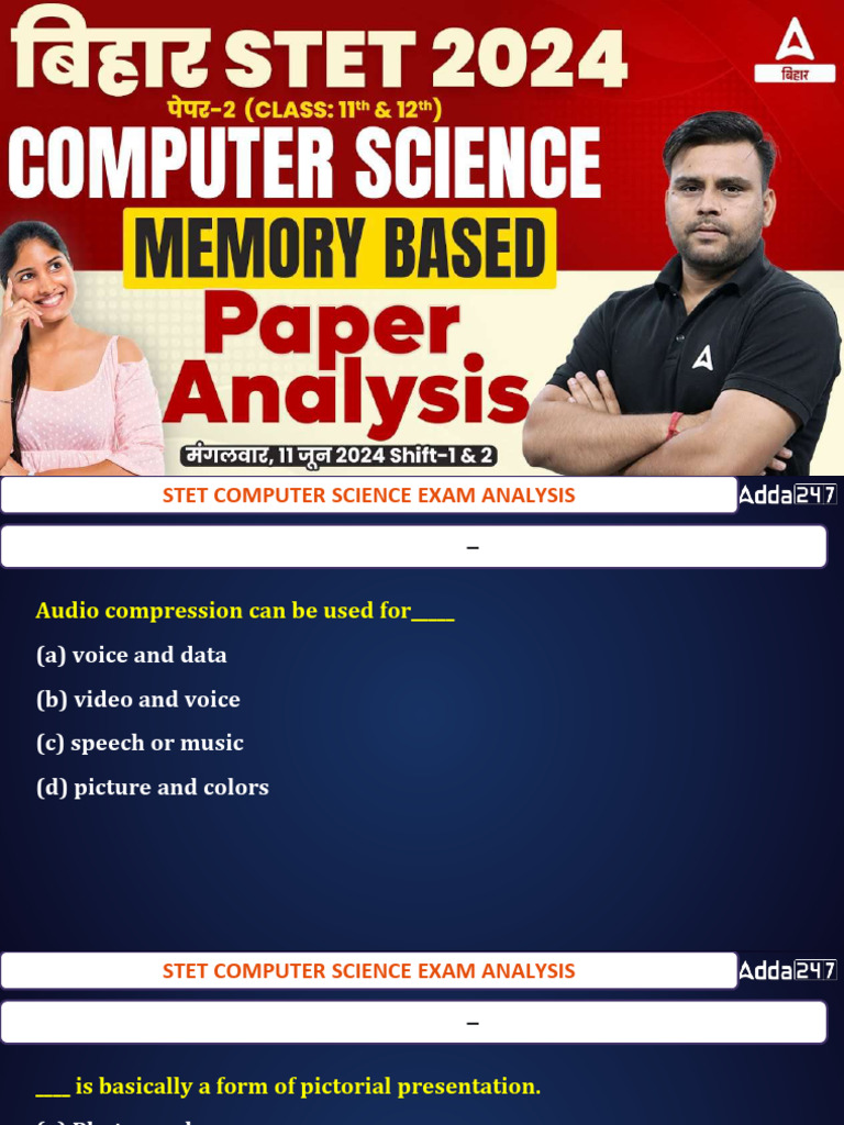COMPLETE-Bihar-STET-PAPER-II-ANALYSIS-Computer-Sceince-11-June-2024 | PDF | Computer Network ...