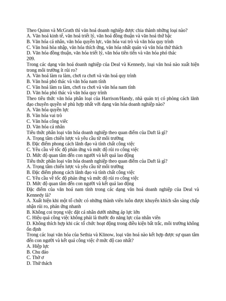 Ôn tập các dangh VHDN | PDF