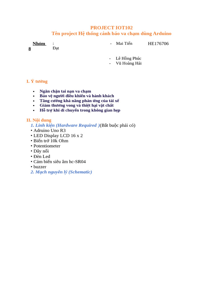 Project Iot102 | PDF