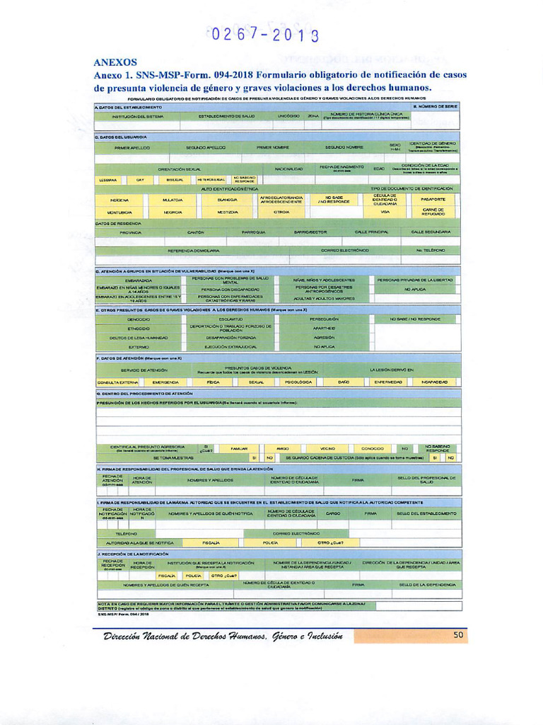 Llenado de Formulario 094 | PDF