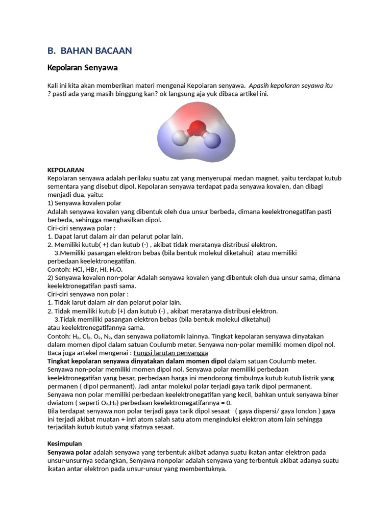 Modul Kimia Fase F Kelas XI TH 24 - F11.4 Kepolaran | PDF