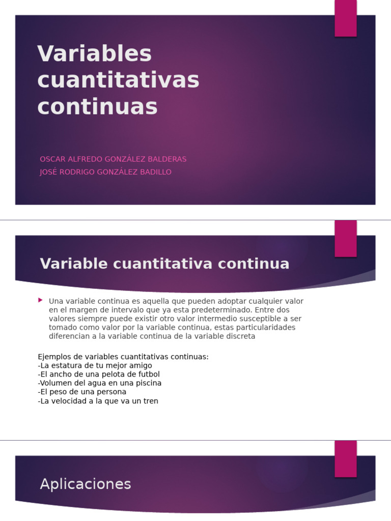 Variables Cuantitativas Continuas | PDF