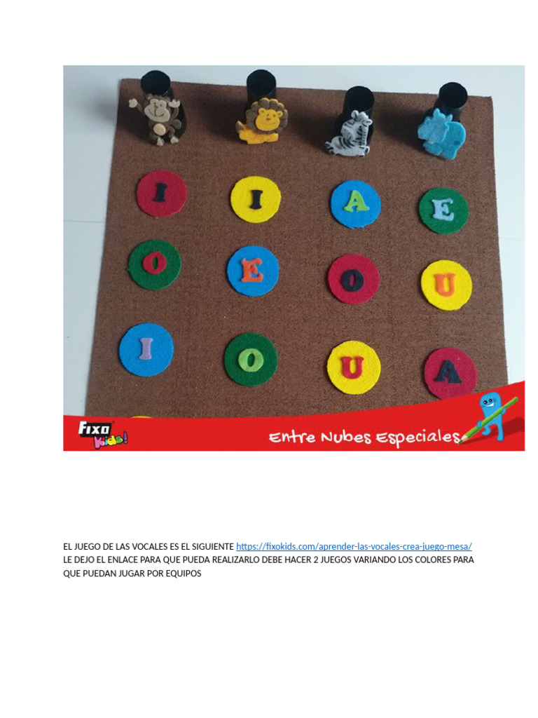 El Juego de Las Vocales | PDF