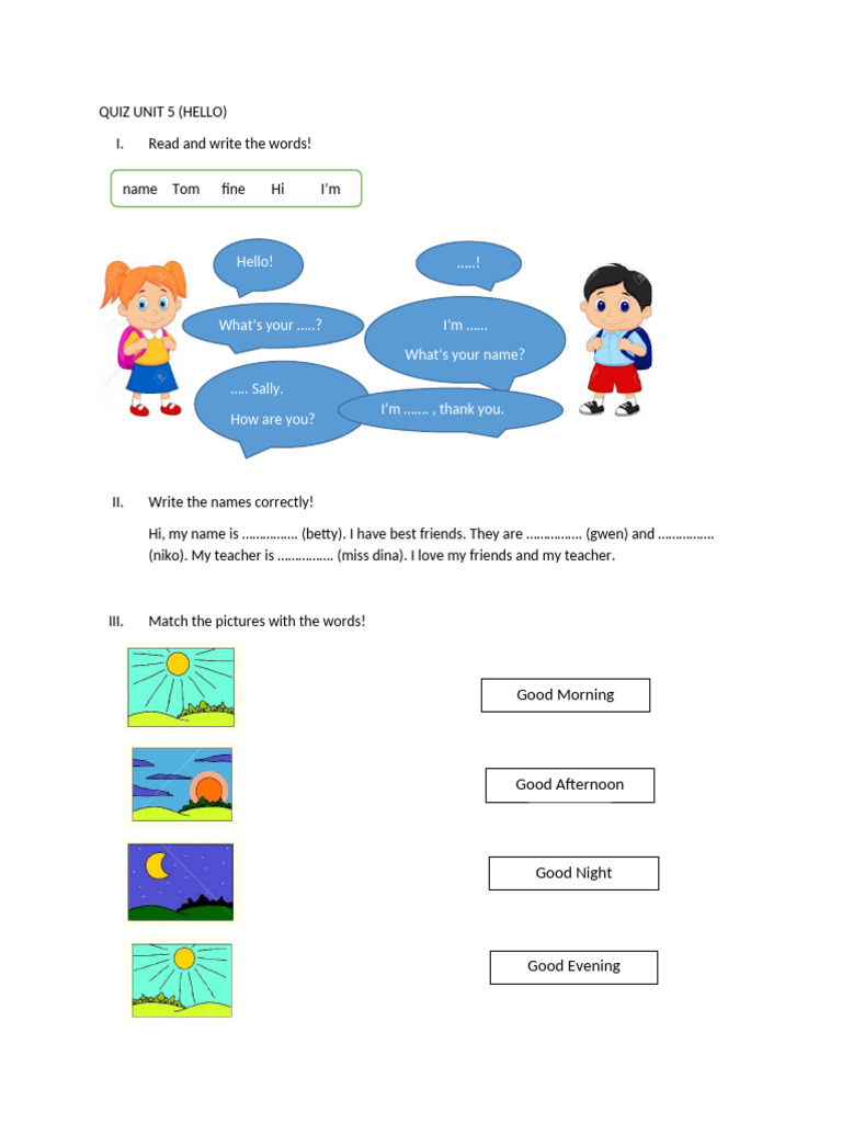 Quiz Unit 1 | PDF