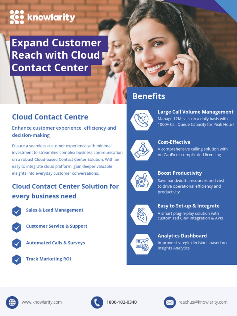 Cloud Contact Center Eflyer | PDF | Call Centre | Cloud Computing