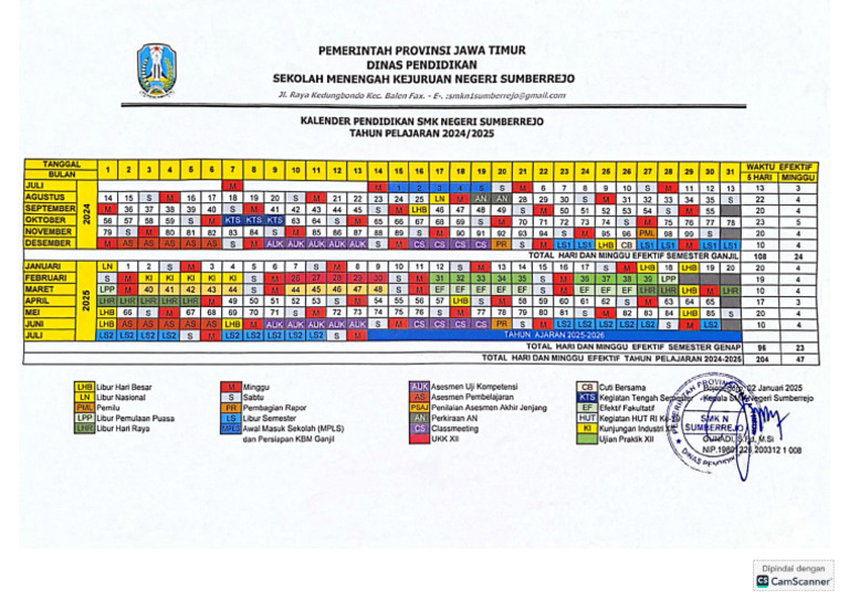 1 KALENDER PENDIDIKAN 2024 2025 Sip | PDF