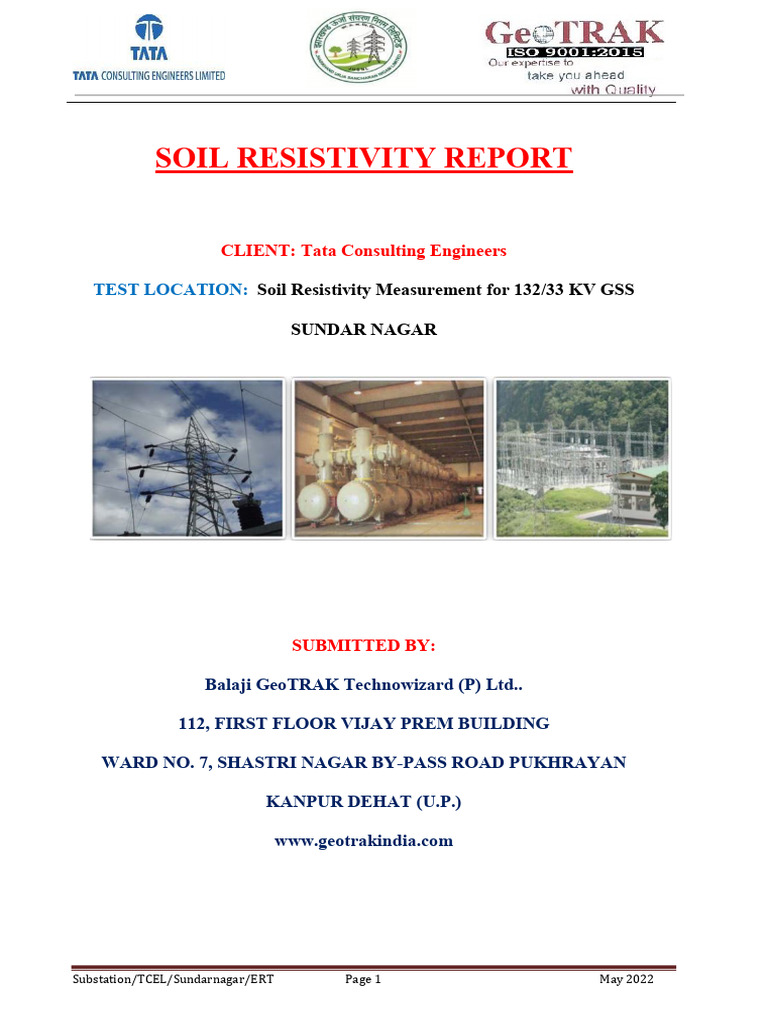 Soil Resistivity Report GSS Sudarnagarbidding Purpose | PDF ...