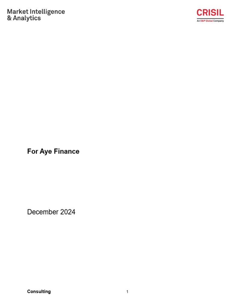 Aye Finance Limited Industry Report | PDF | Government Budget Balance ...