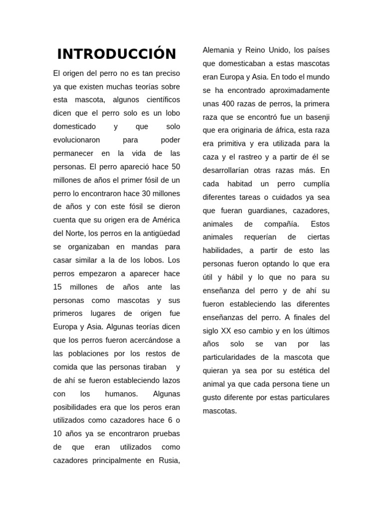 Origen y evolución del perro | PDF | Perros | Mascota