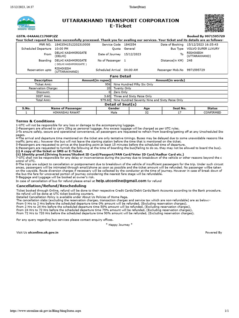 StarBus_ _ UTC Online 4.0 | PDF | Identity Document | Transport