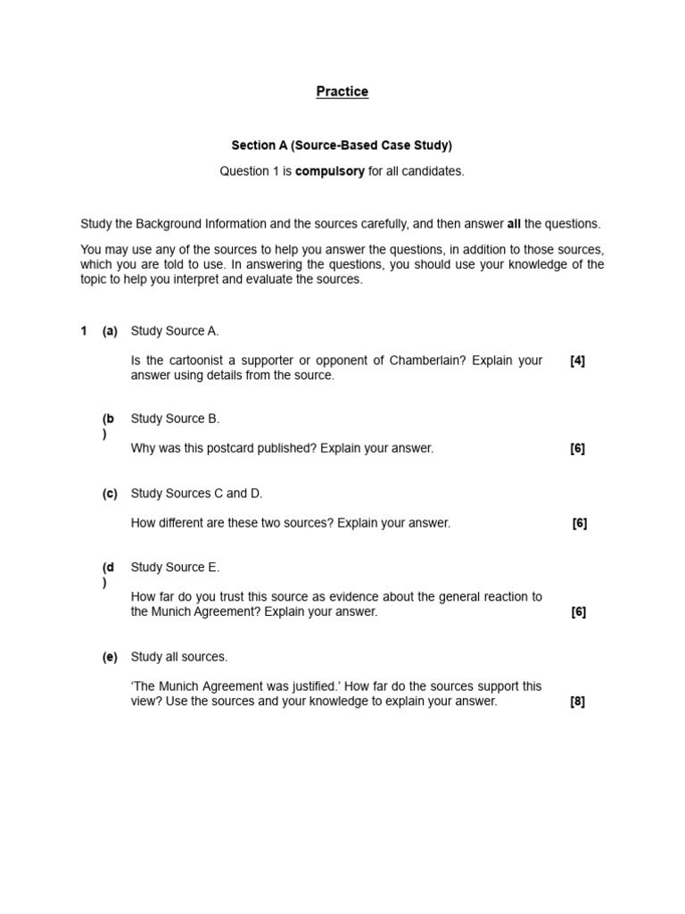 Practice For Sec 3 EH 2023 Paper | PDF | Neville Chamberlain | World War II
