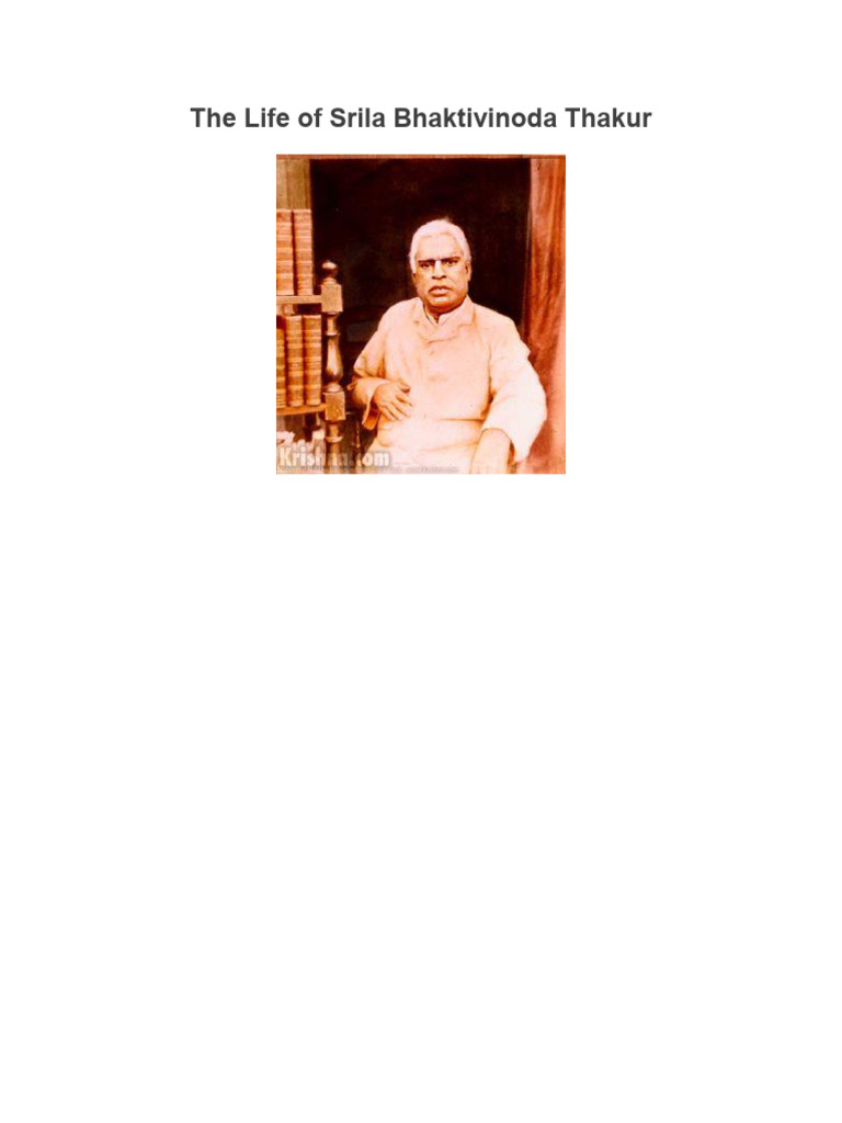 The Life of Srila Bhaktivinoda Thakur | PDF | Vaishnavism | Krishna
