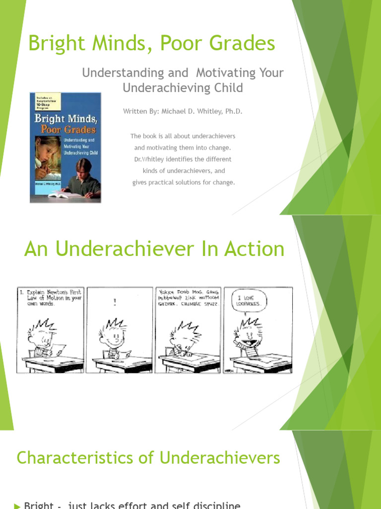 Bright Minds Poor Grades | PDF | Perfectionism (Psychology) | Anger