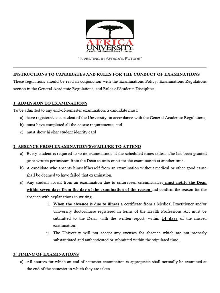 Examination Regulation | PDF | Justice | Crime & Violence