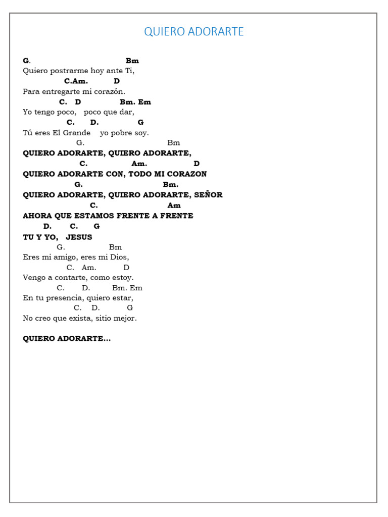 Quiero Adorarte | PDF