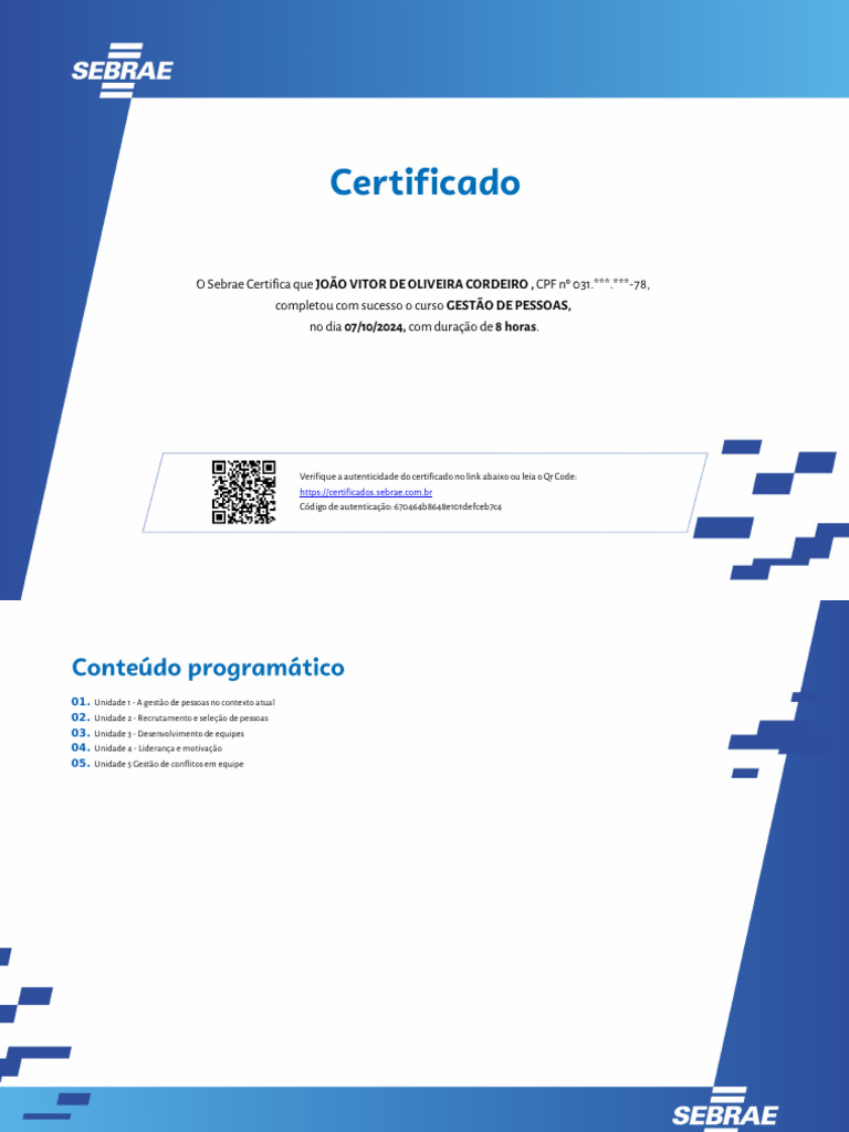 Certificado 1 | PDF