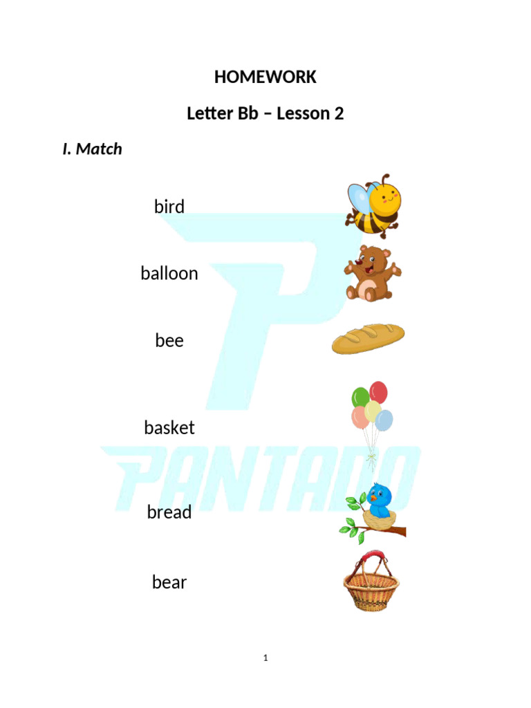 Level 1 - Unit 2 - Letter B (Lesson 2) | PDF