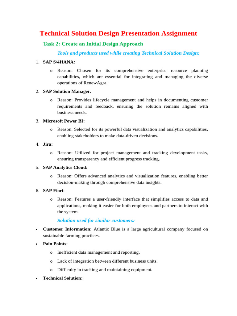 Course 4 - Technical Solution Design Presentation Assignment - DC | PDF ...
