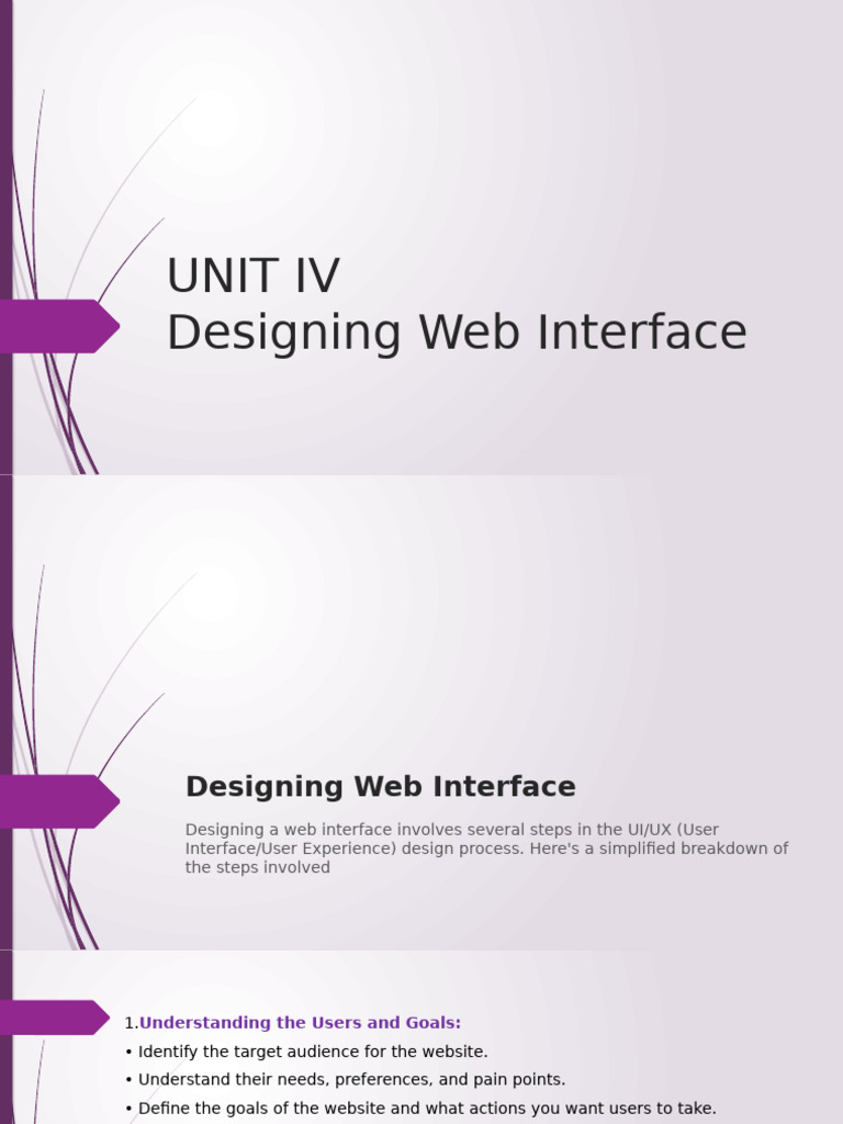 Unit IV- Class | PDF | Usability | User Interface