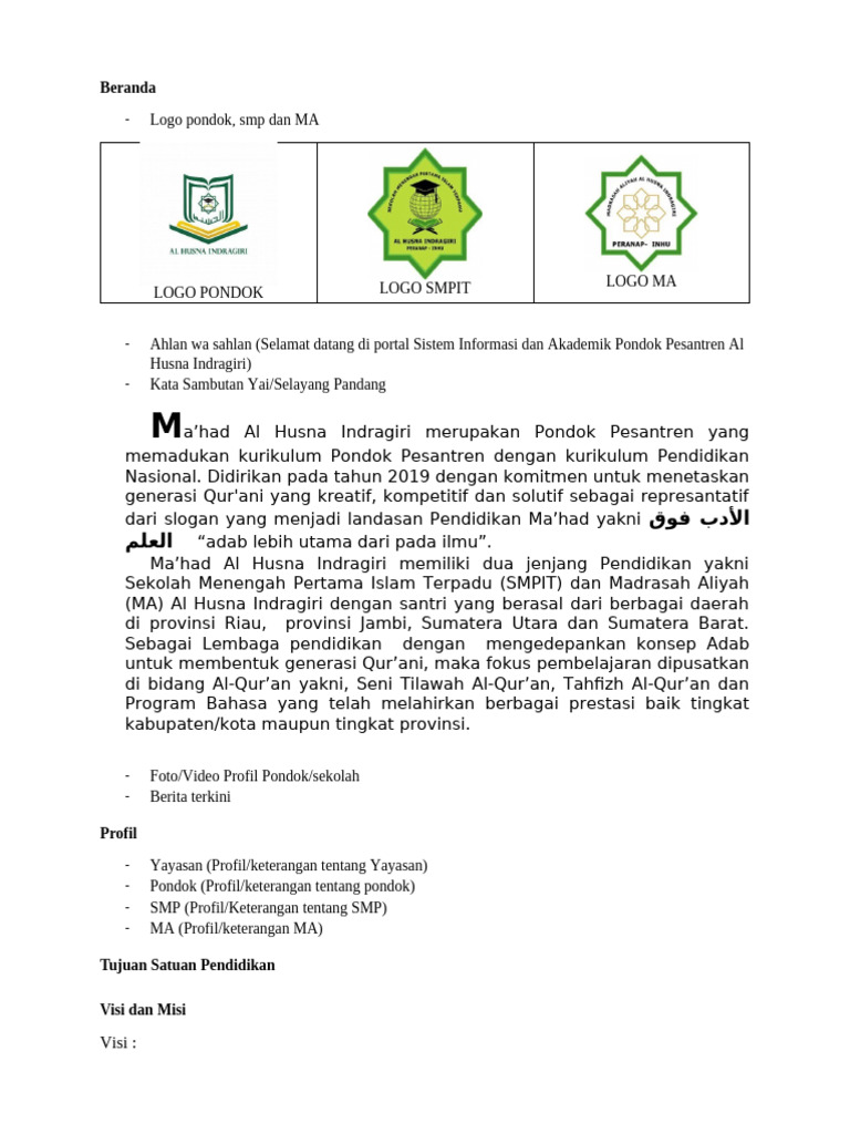 Beranda Website | PDF