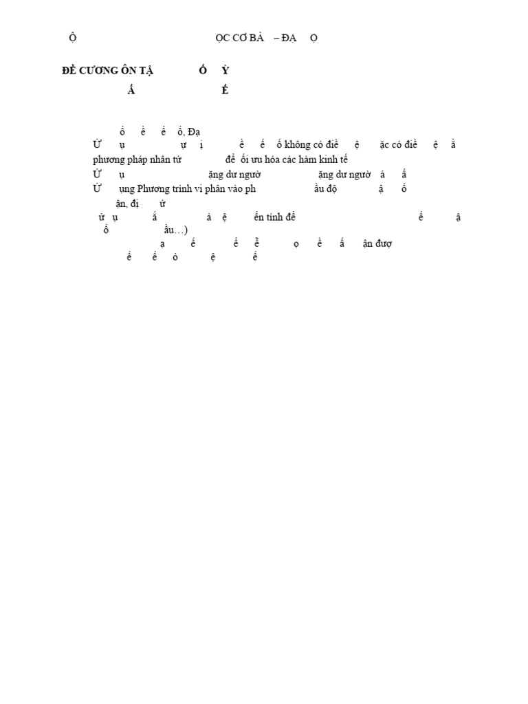 Đề Cương Ôn Tập Tcc Kt Kd | PDF