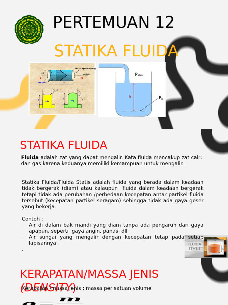 PERTEMUAN 12- STATIKA FLUIDA | PDF