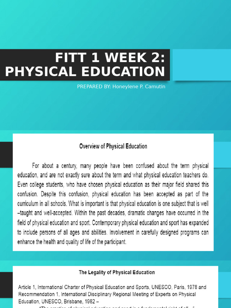 FITT 1 WEEK 2 | PDF