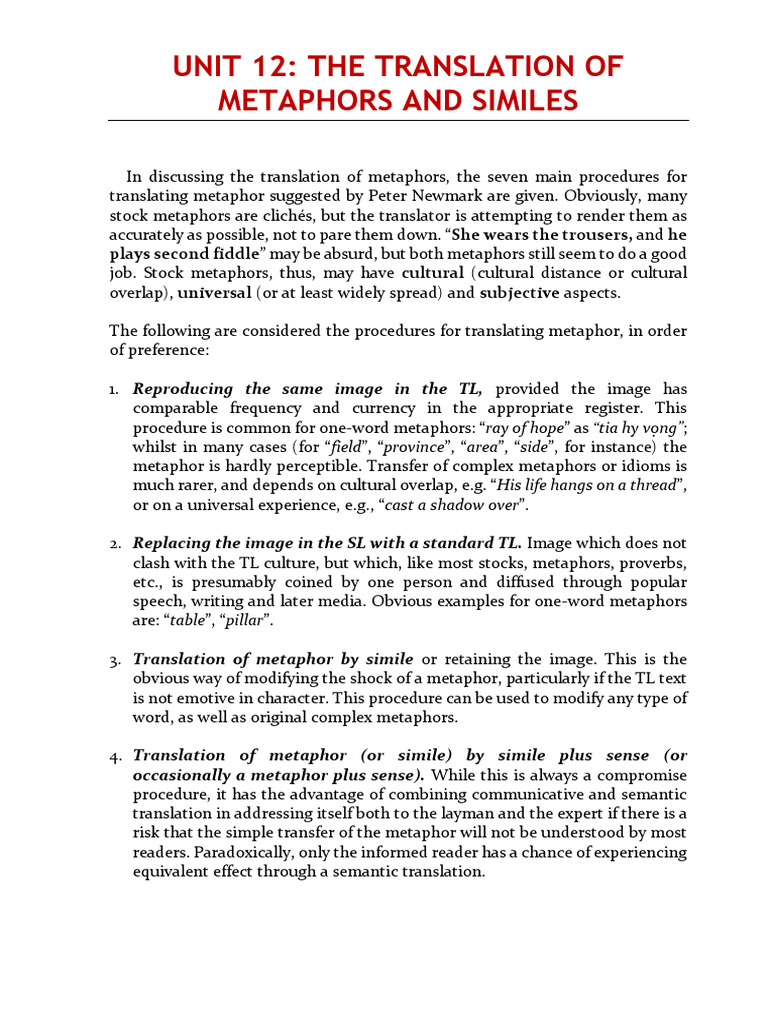 unit_12 | PDF | Translations | Metaphor