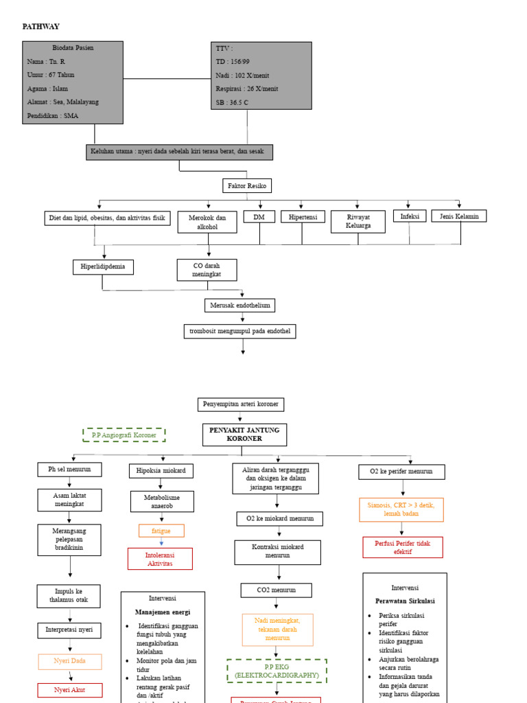 PATHWAY Penyakit Jantung Koroner | PDF