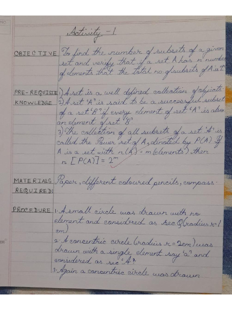 Activity 1 - STD XI | PDF