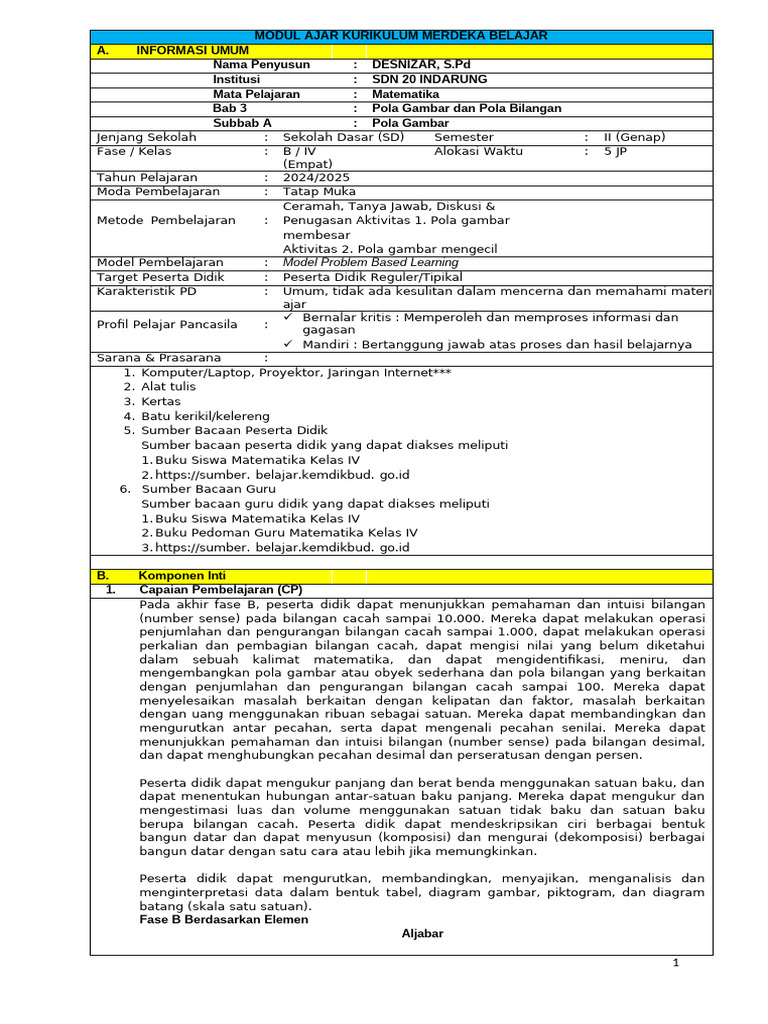 MODUL MATEMATIKA IV B - OK | PDF