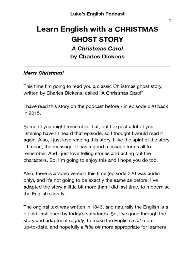 A Christmas Carol: A Ghost Story PDF | PDF | Ebenezer Scrooge | Jacob ...