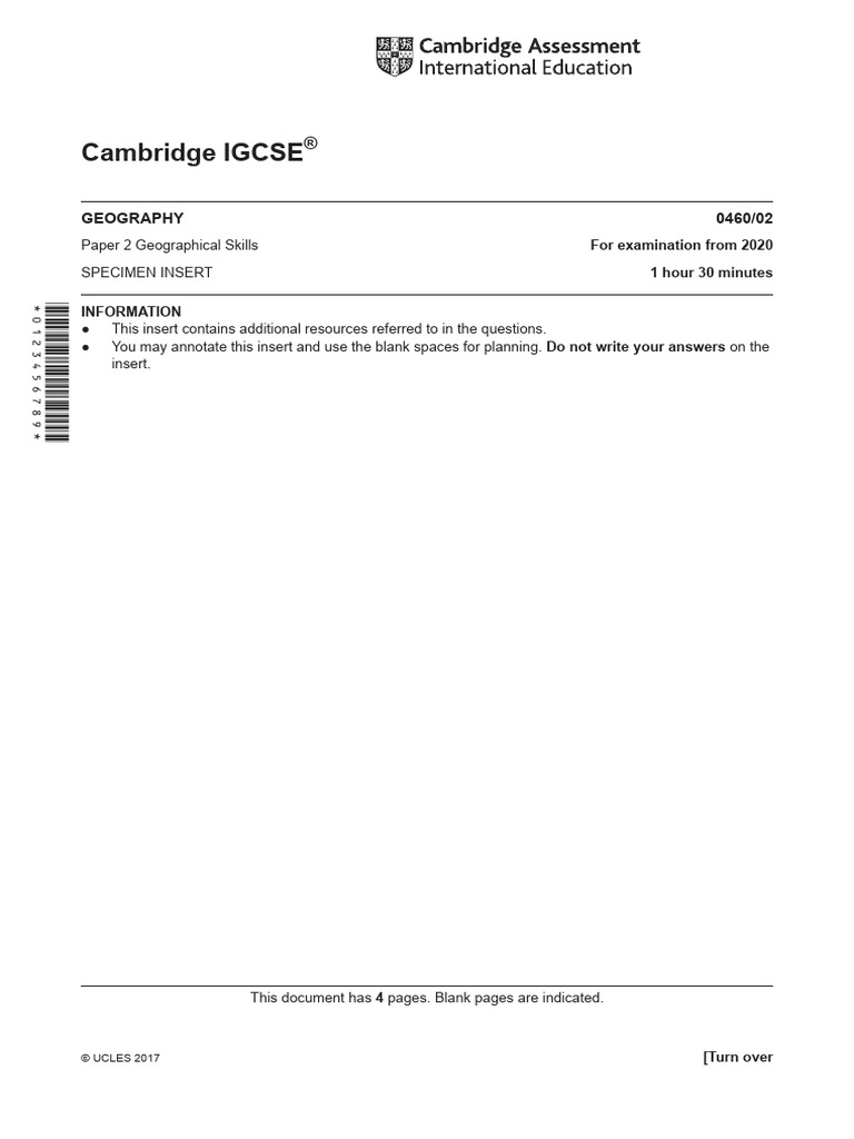2020 Specimen Paper 2 Insert | PDF