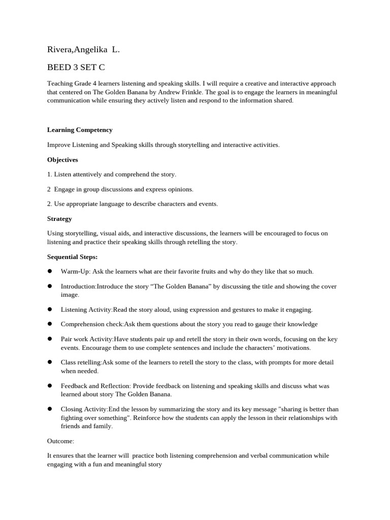 Lesson Plan in-WPS Office | PDF