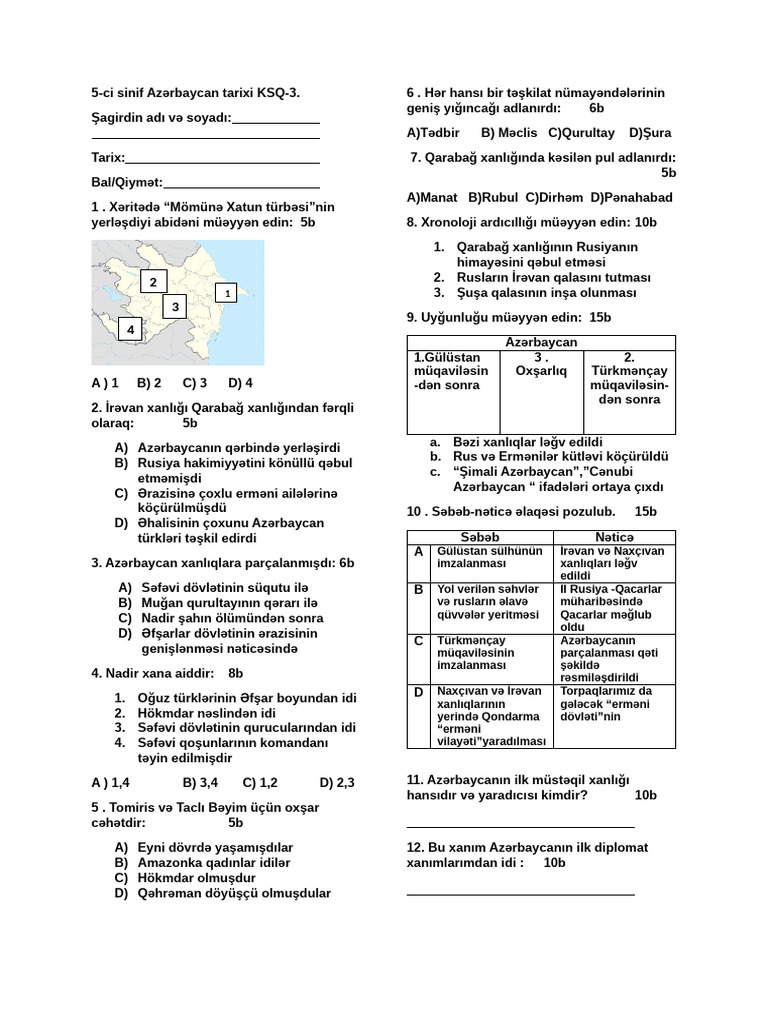 5-Ci Sinif ksq-3 | PDF