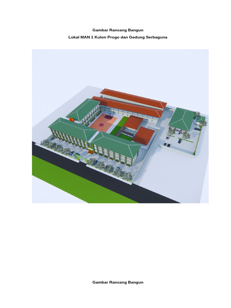 Gambar Rancang Bangun Gedung Serbaguna | PDF