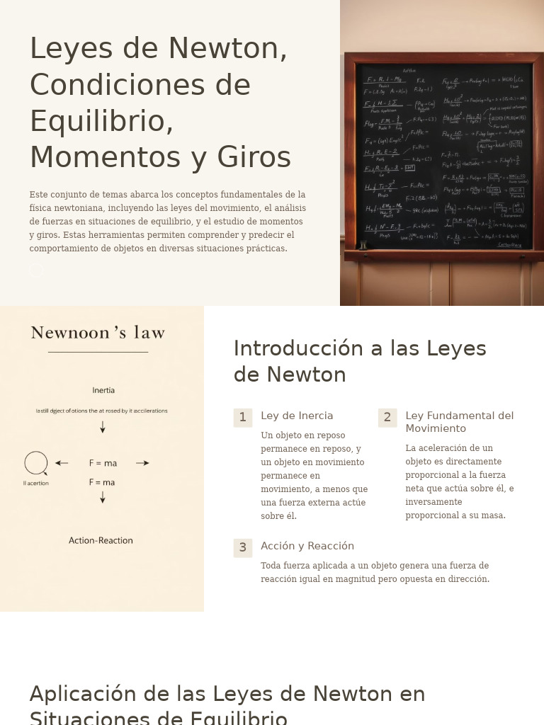 Leyes Newton y Momentos | PDF | Fuerza | Las leyes del movimiento de Newton