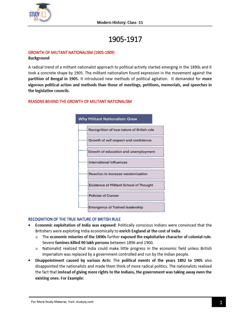1905-1917 | PDF | British India | Indian Independence Movement