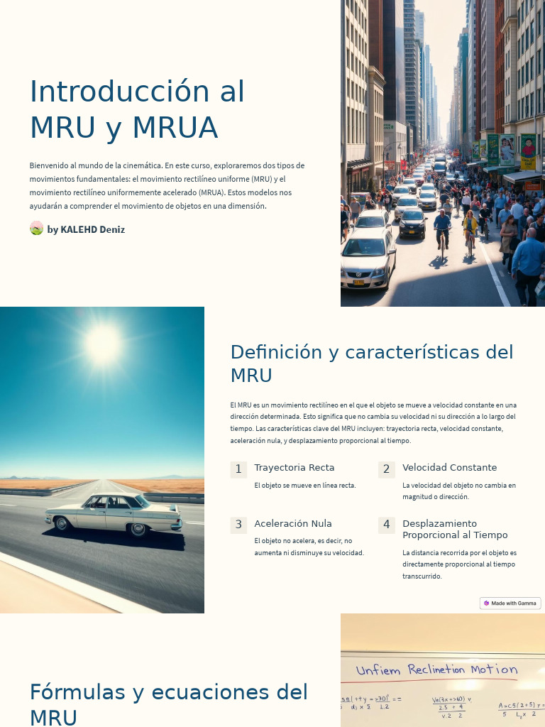 Introduccion-al-MRU-y-MRUA | PDF | Velocidad | Aceleración