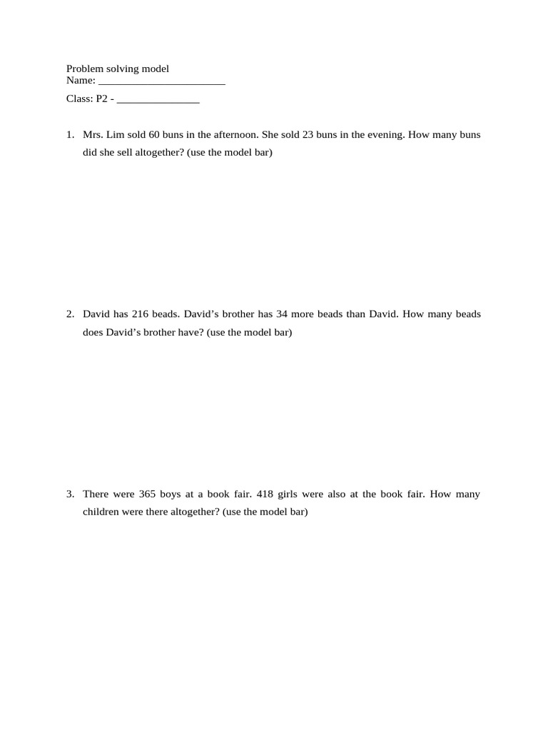 Problem Solving Model - P2 | PDF