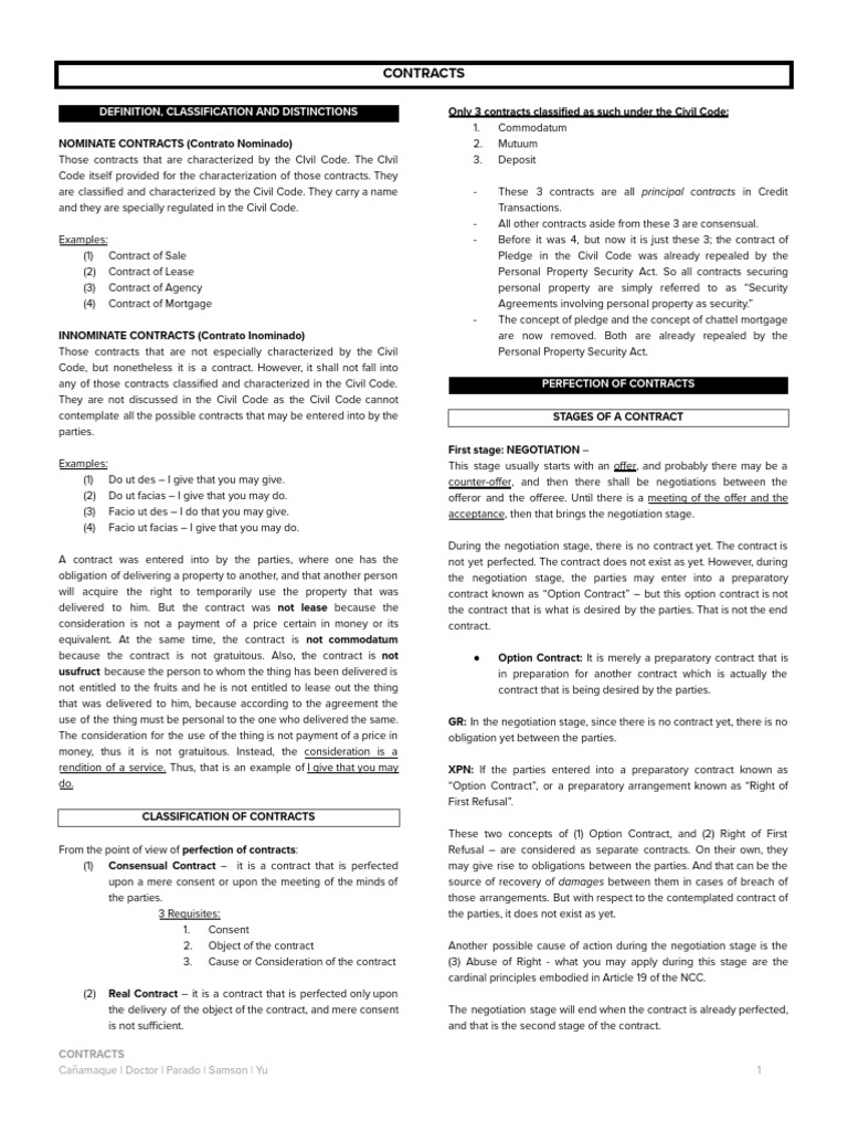 Civil Code Contract Types | PDF | Surety | Guarantee