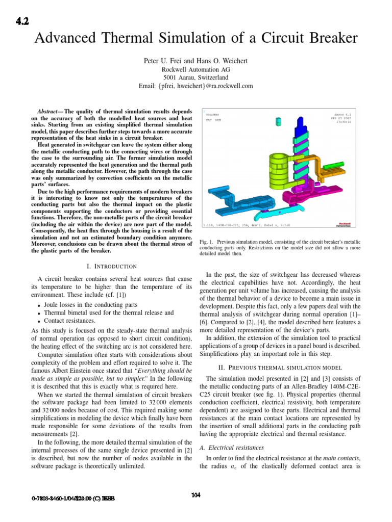 Advanced Thermal Simulation of A Circuit Breaker | PDF | Heat Transfer ...