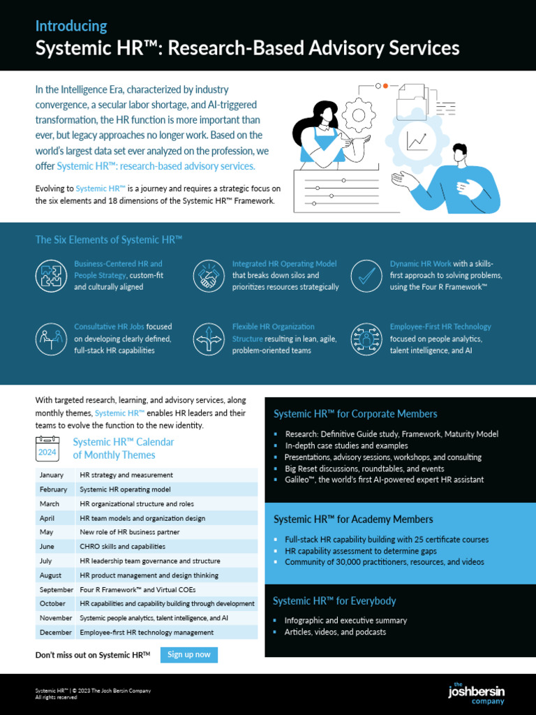 Josh Bersin - The Definitive Guide To Human Resources - Systemic HR ...