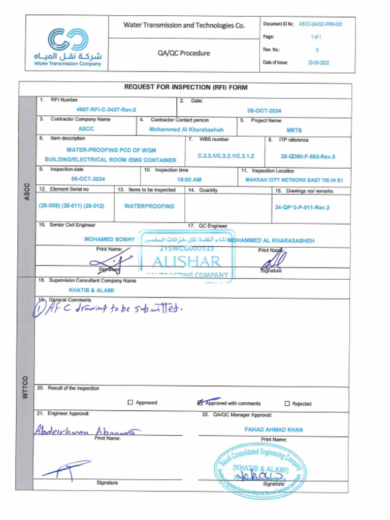 4657-RFI-C-3437-Rev.0 - Approved With Comments | PDF | Geometry | Computer Graphics