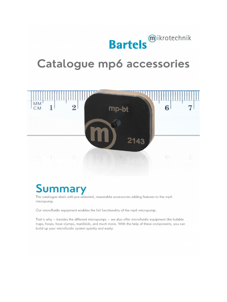 Microfluidic Accessories Guide | PDF | Valve | Chemical Engineering